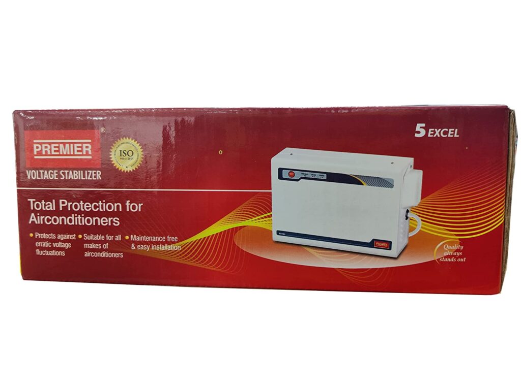 Premier 5 Excel 5KV Voltage Stabilizer for AC upto 2Ton (170V-270V ...